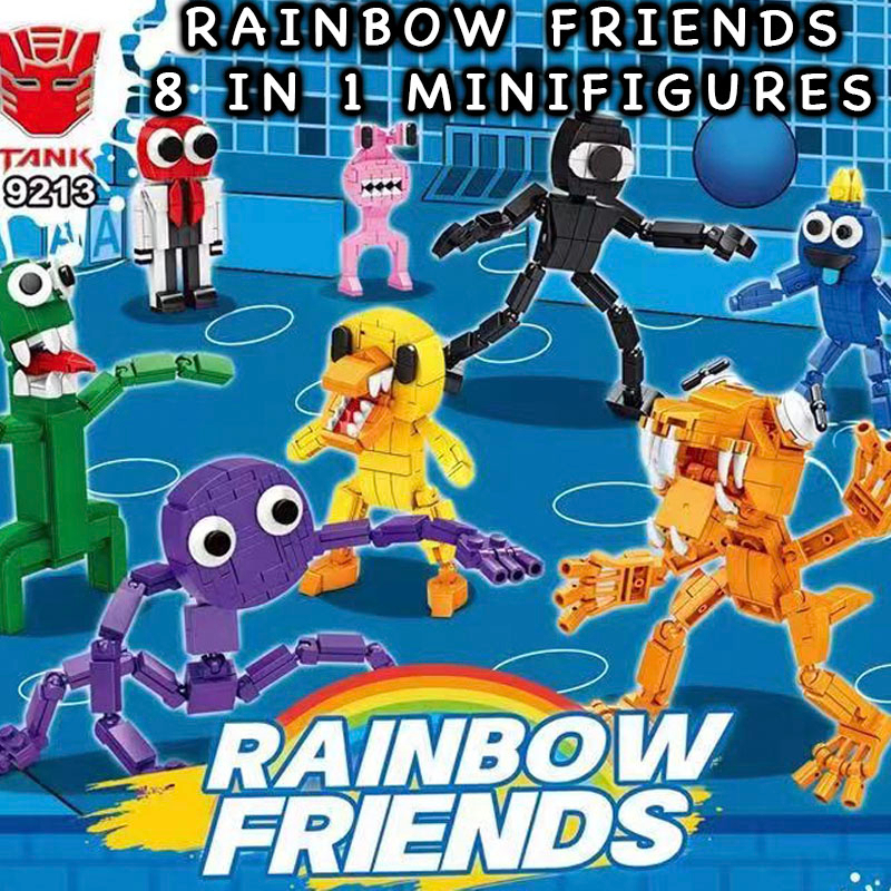 9213 Rainbow Friends 8 in 1 Minifigures Building Blocks Toys Education ...