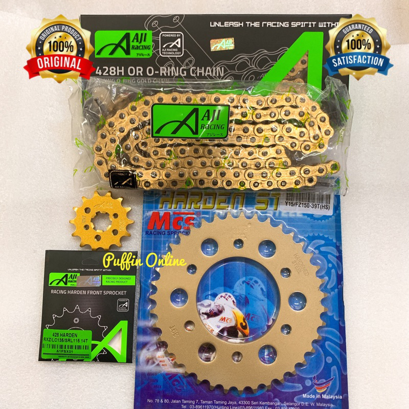 🟨【Y15/ FZ150】428H MCS AJI Racing O-Ring/ Heavy Duty Chain/ HOYO +MCS ...