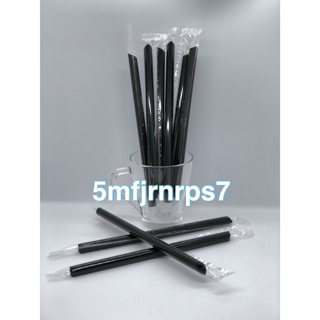 8” Giant Straw Sharp End Individual Packing (200pcs/500pcs) / Boba ...