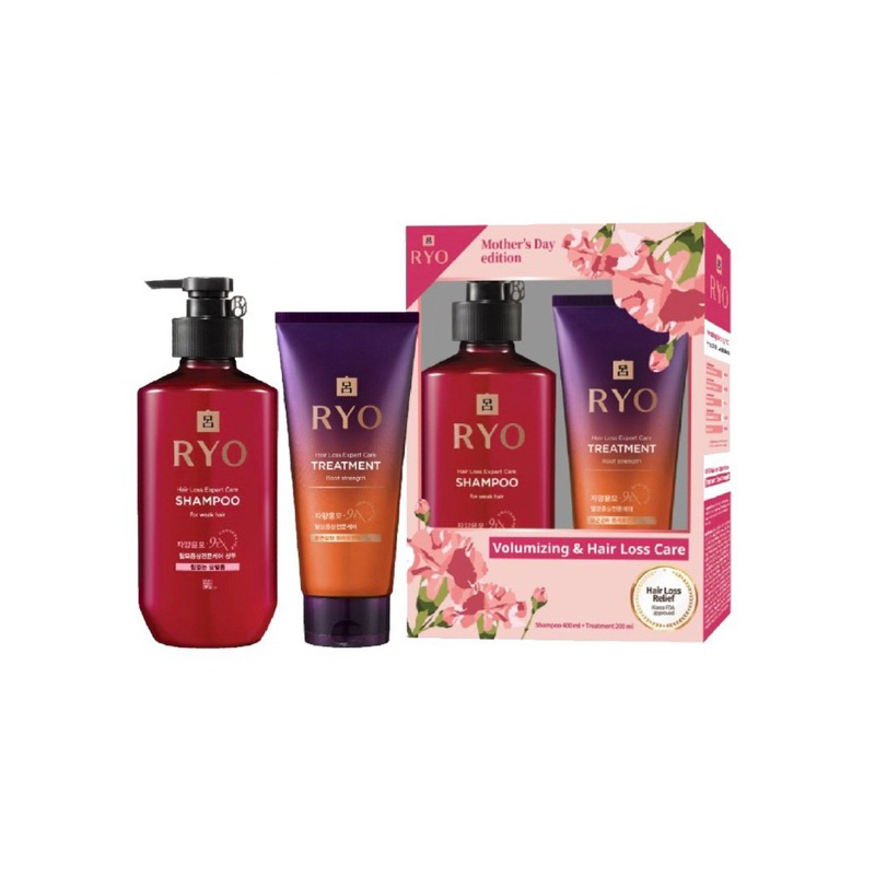 Ryo Hair Loss Expert Care Volumizing Shampoo Edition Set (400ml + 200ml ...