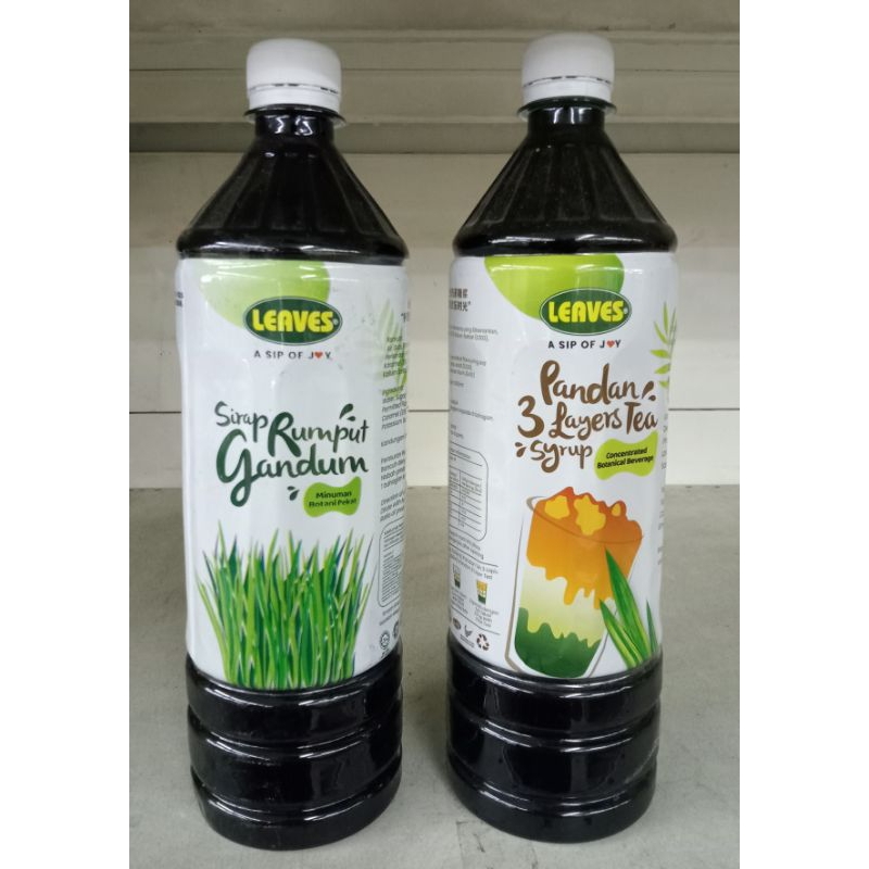 LEAVES SIRAP RUMPUT GANDUM/PANDAN 3 LAYERS TEA SYRUP | Shopee Malaysia
