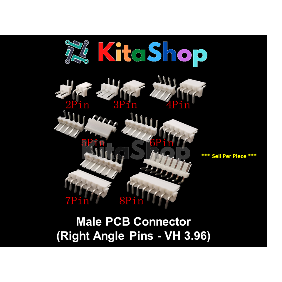 Male PCB Connector (Right Angle Pins - VH 3.96) | Shopee Malaysia