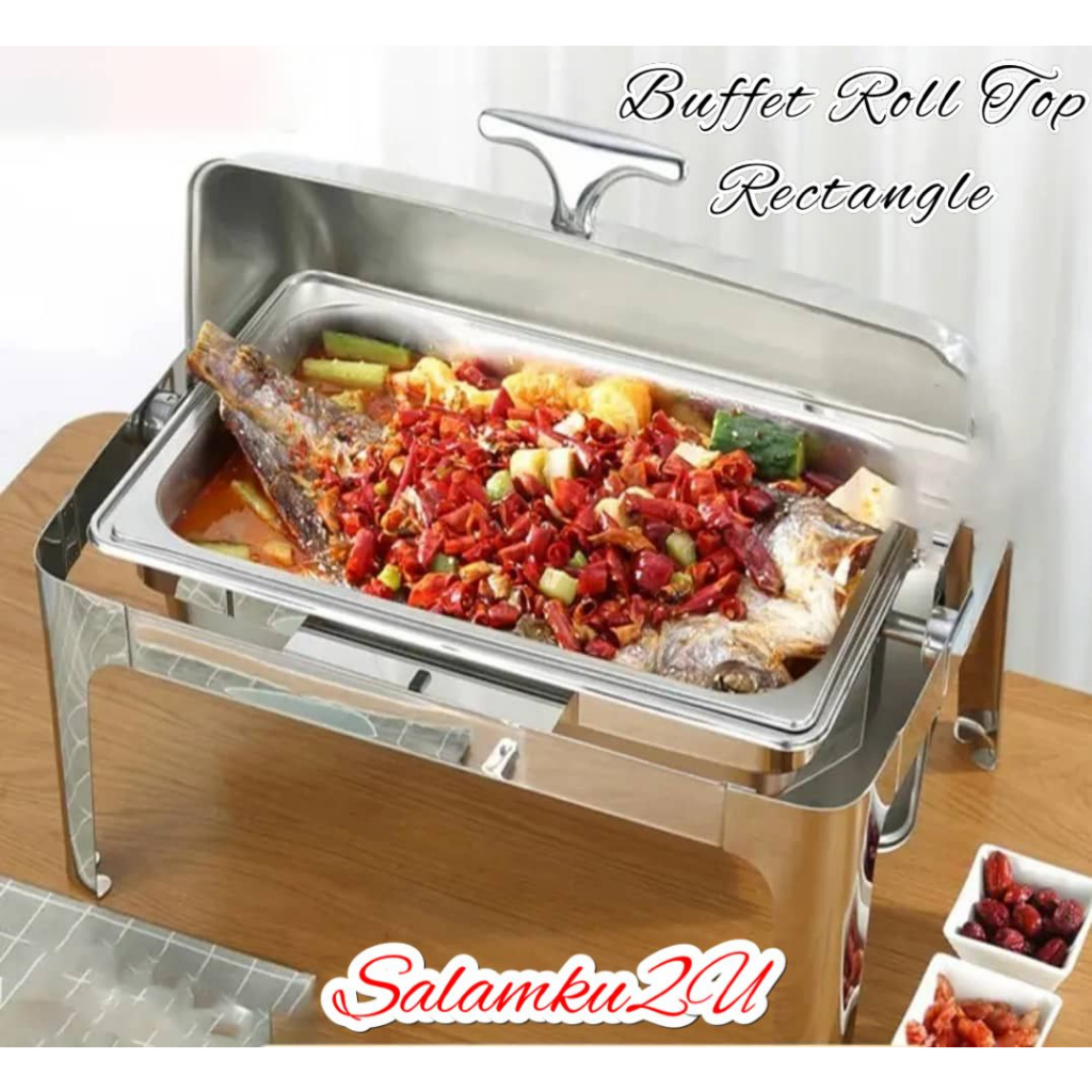 Stainless Steel Buffet Roll Top Rectangle Round Buffet Catering Buffet ...