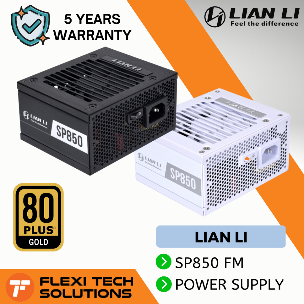Flexi Tech LIAN LI SP850 80 PLUS GOLD FULL MODULAR SFX PSU Power Supply ...