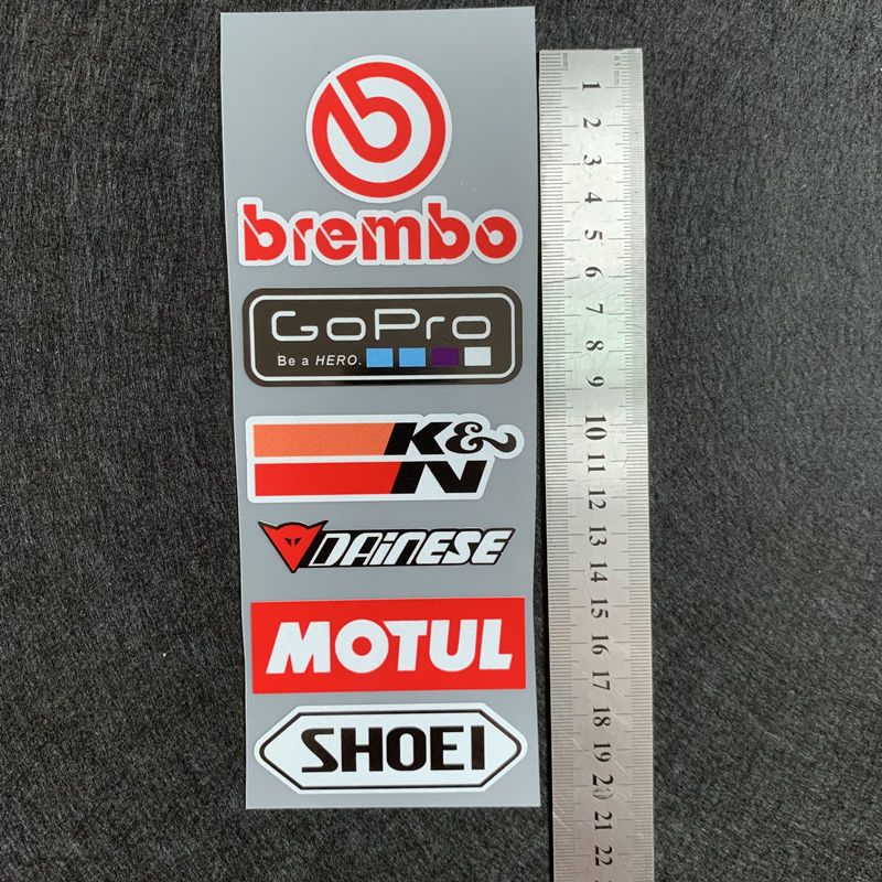 Sticker Motor Strip Decal Reflective Waterprooof Stickers Set Motorcycle Stiker Racing HRC NGK ...