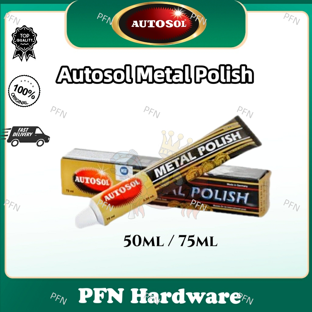 50ml / 75ml Autosol Metal Polish Rust Remover Chrome Cleaner (Made in ...