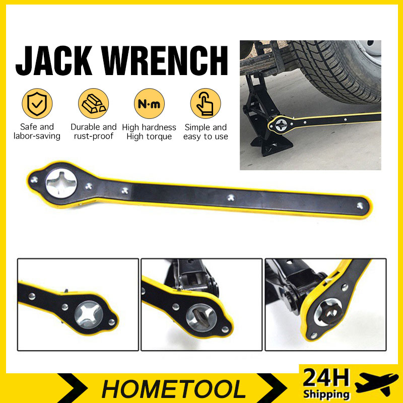 HOMETOOLMLK Car Jack Stand Ratchet Wrench Garage Tire Wheel Lug Spanar ...