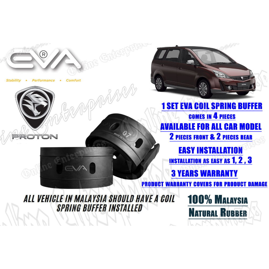 EVA Coil Spring Buffer Proton Exora Cushion Buffer Spring Rubber ...