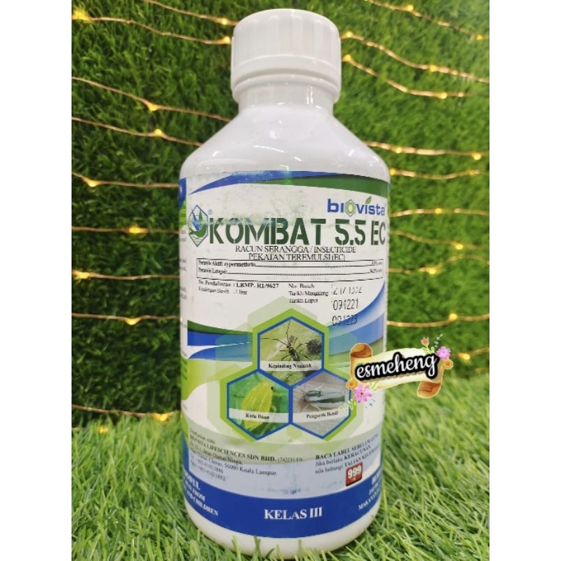 1L Biovista Kombat 5.5EC / Cypermentrin / Kepinding Nyamuk / Ulat Pucuk ...