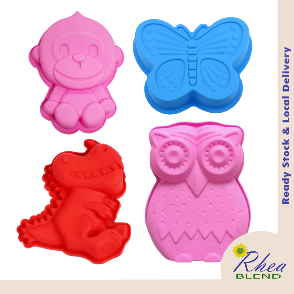 Medium Small 15cm to 18cm Cake Silicone Mold Monkey Butterfly Owl ...