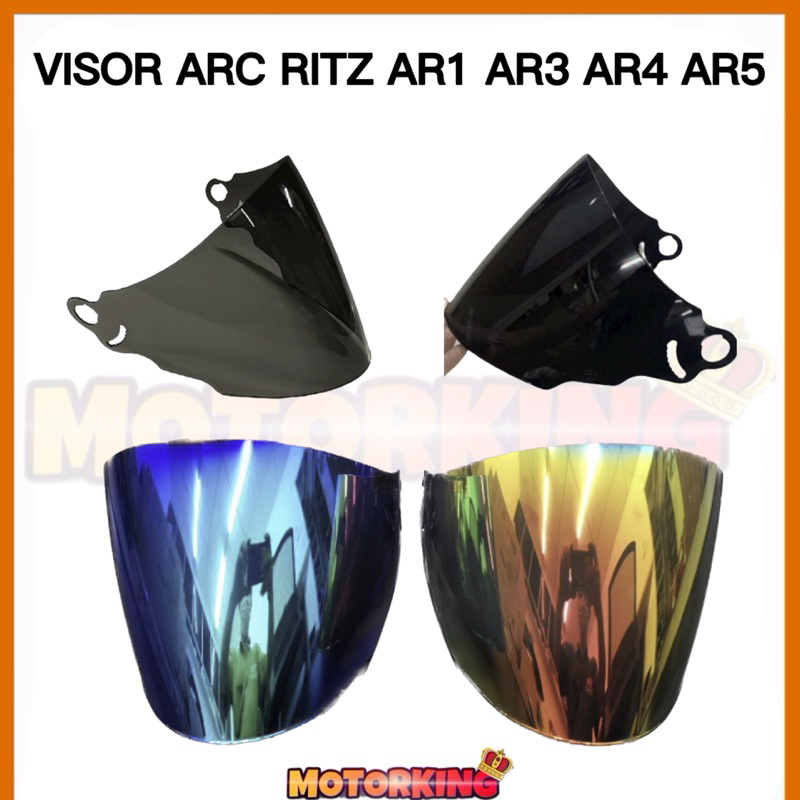 VISOR ARC RITZ AR1 AR3 AR4 AR5 BLACK PELANGI BLUE PELANGI RED SIANG ...