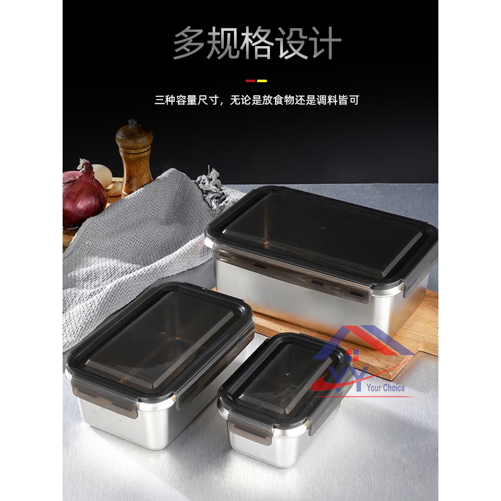 High Quality SUS 304 Steel Lunch Box with Lid/ Microwave heated/ Food ...