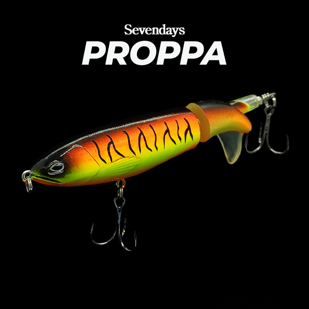Proppa Plopper Pencil 9.5cm Topwater Lure Fishing Pancing Spinning Tail ...