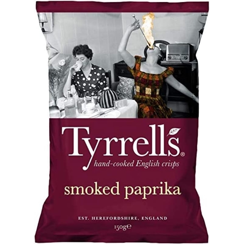Tyrrell's Smoke Paprika Potato Chips 150g exp march24 | Shopee Malaysia