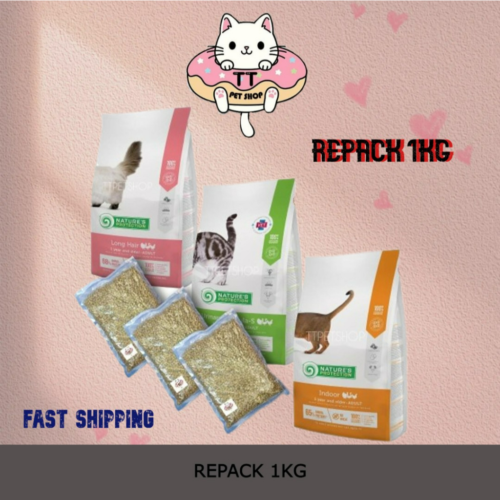 REPACK 1KG** Nature's Protection Cat Food | Shopee Malaysia
