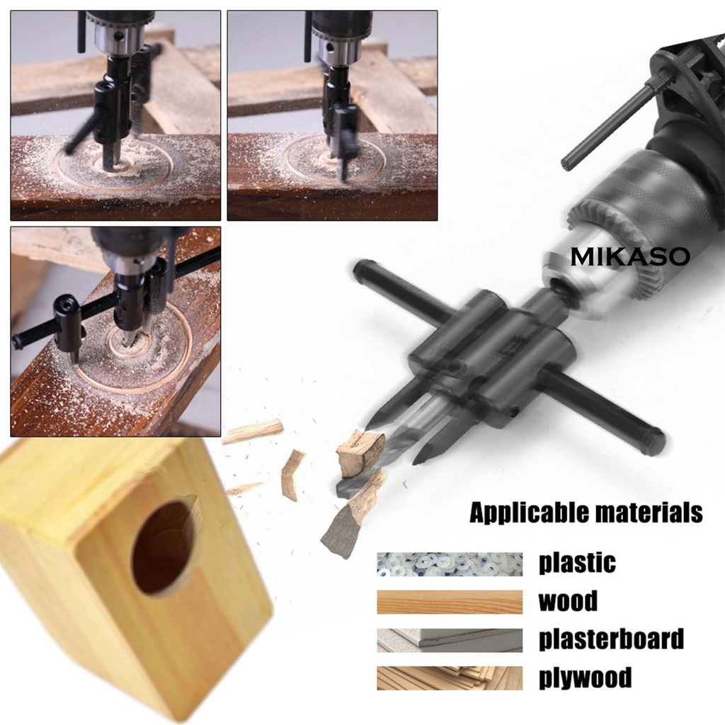 30-120/300mm Adjustable Circle Hole Wood Drywall Saw Round Blade ...