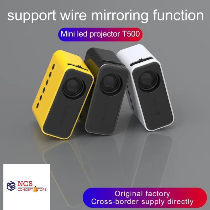 YT500 Mini Projector With Corded Same Screen High-speed Picture Built ...