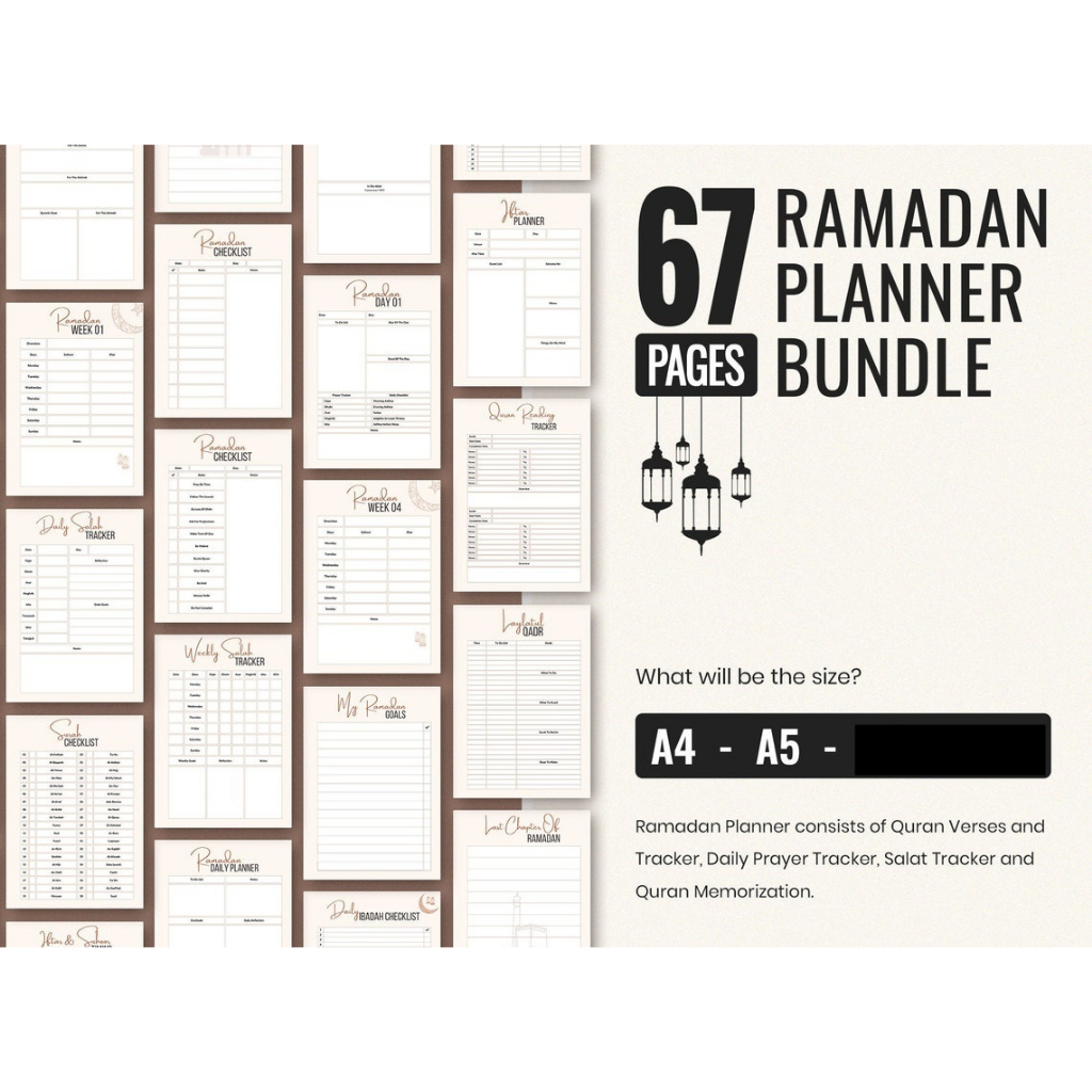 *(SW)*Printable Planner [PDF] 2023 Bundle Ramadhan Journal Planner , 30 ...