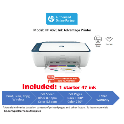 HP 4828 DESKJET INK ADVANTAGE ALL-IN-ONE PRINTER [ PRINT/SCAN/COPY ...