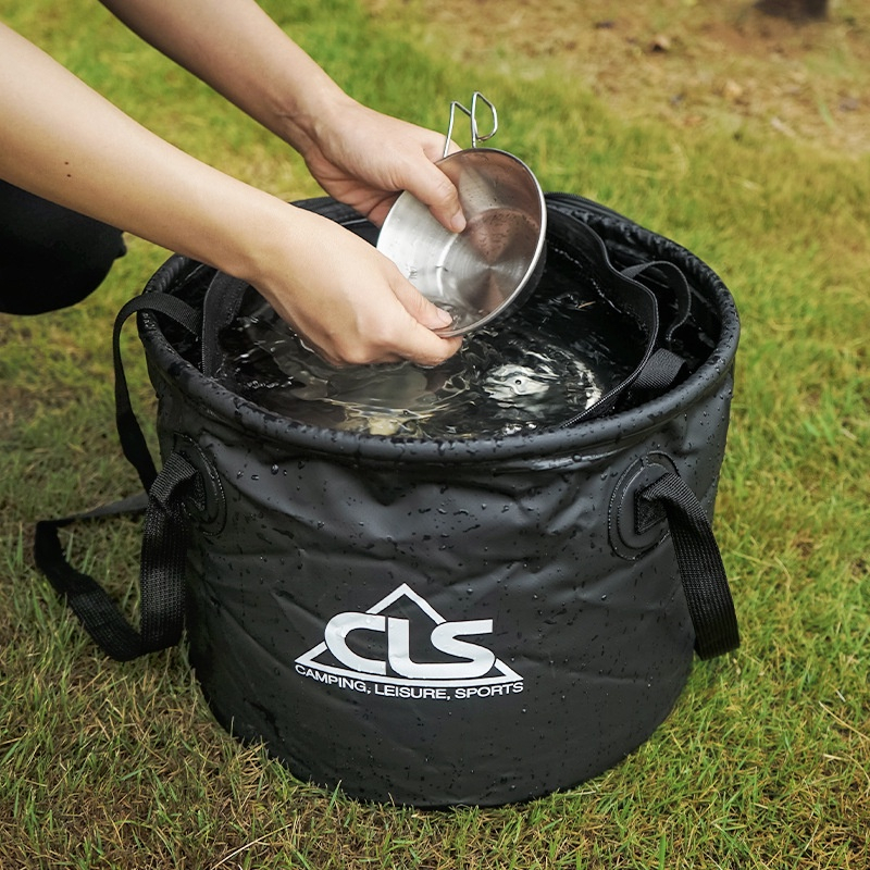 Outdoor Portable Folding Bucket Drain Basket Camping BBQ Dishwashing ...
