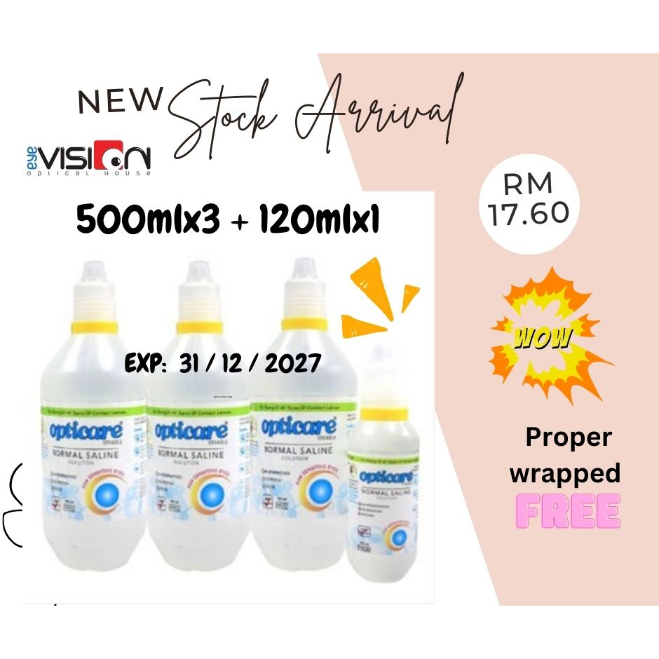 * ready stock* Opticare Sterile Normal Saline Solution Promo Pack ...