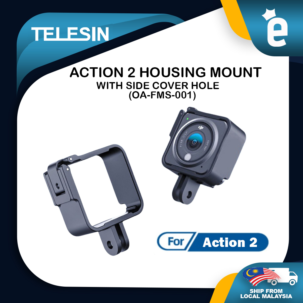 TELESIN Protective Frame Case for DJI Action 2 Housing Mount with Side ...