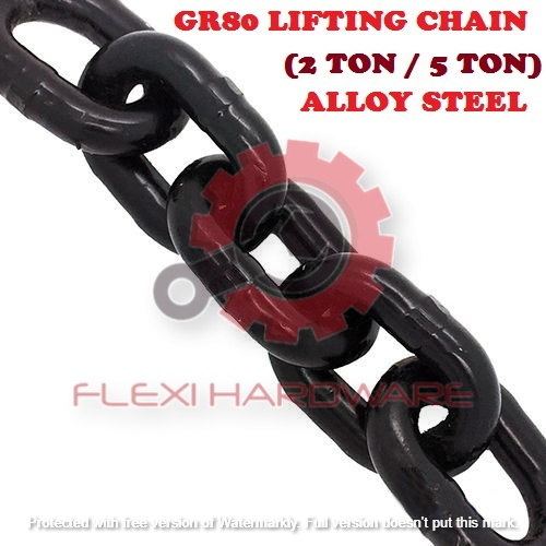 G80 Alloy Lifting Chain 8mm / 10mm / 13mm Load Chain Black Chain High ...