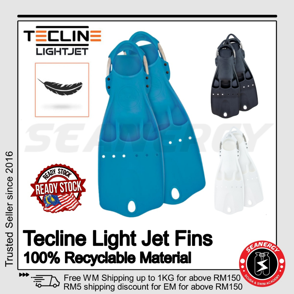 Tecline Light Jet Fins Flippers for Scuba Diving Technical Diving ...