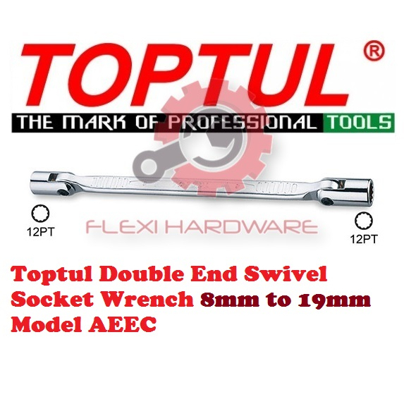 Toptul Double End Swivel Socket Wrench 8mm to 19mm Model AEEC | Shopee ...