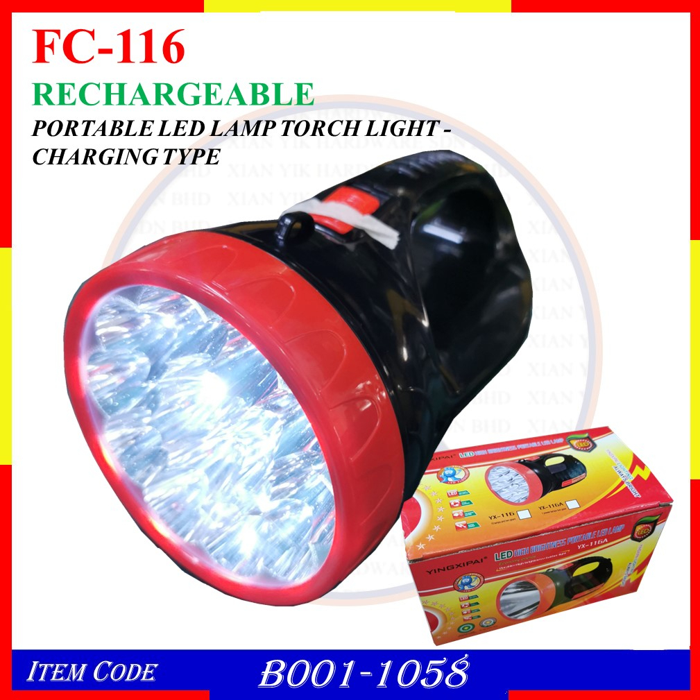B001-1058 PORTABLE LED LAMP TORCH LIGHT - CHARGING TYPE | Shopee Malaysia
