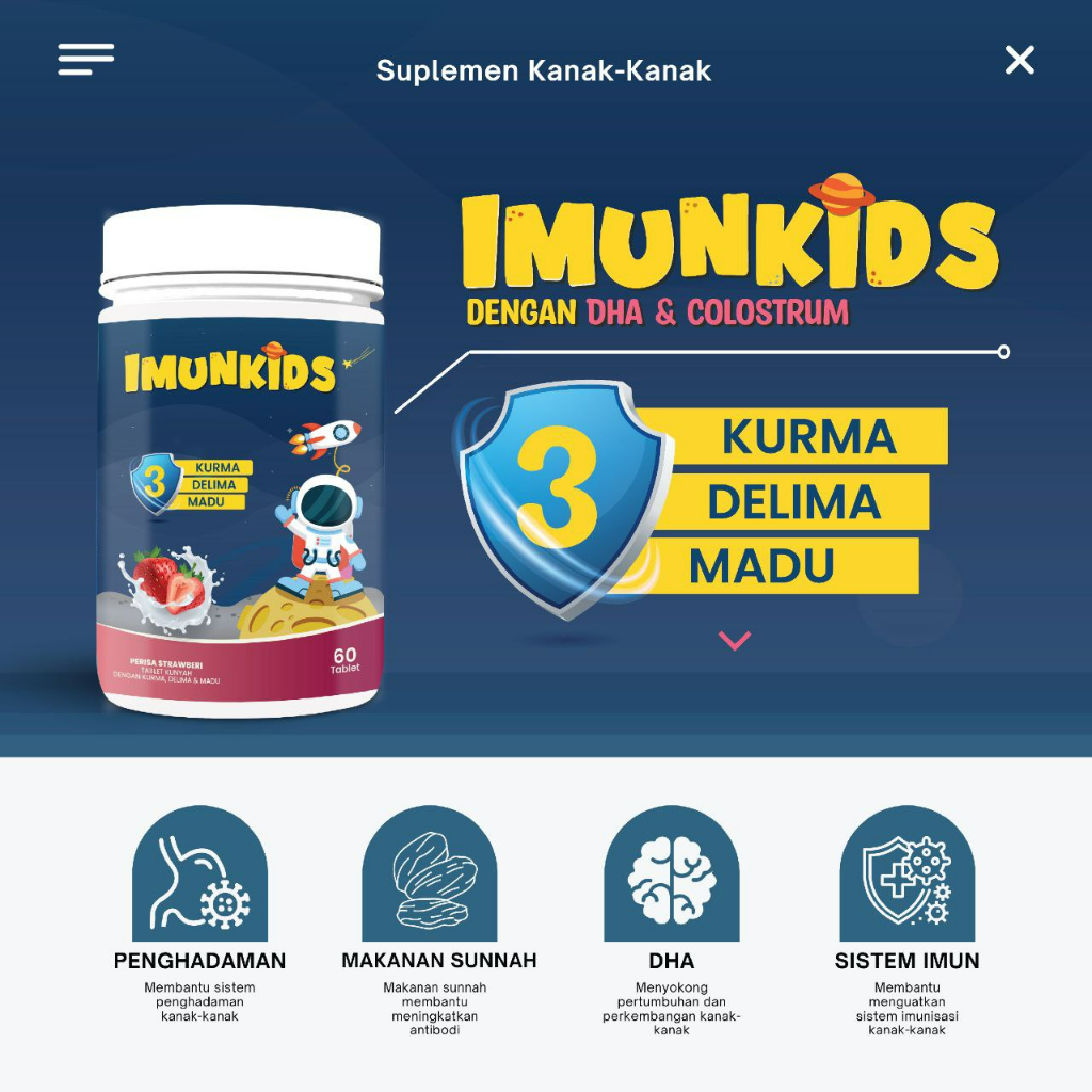 Imunkids Pakej Combo 3 Botol | Shopee Malaysia