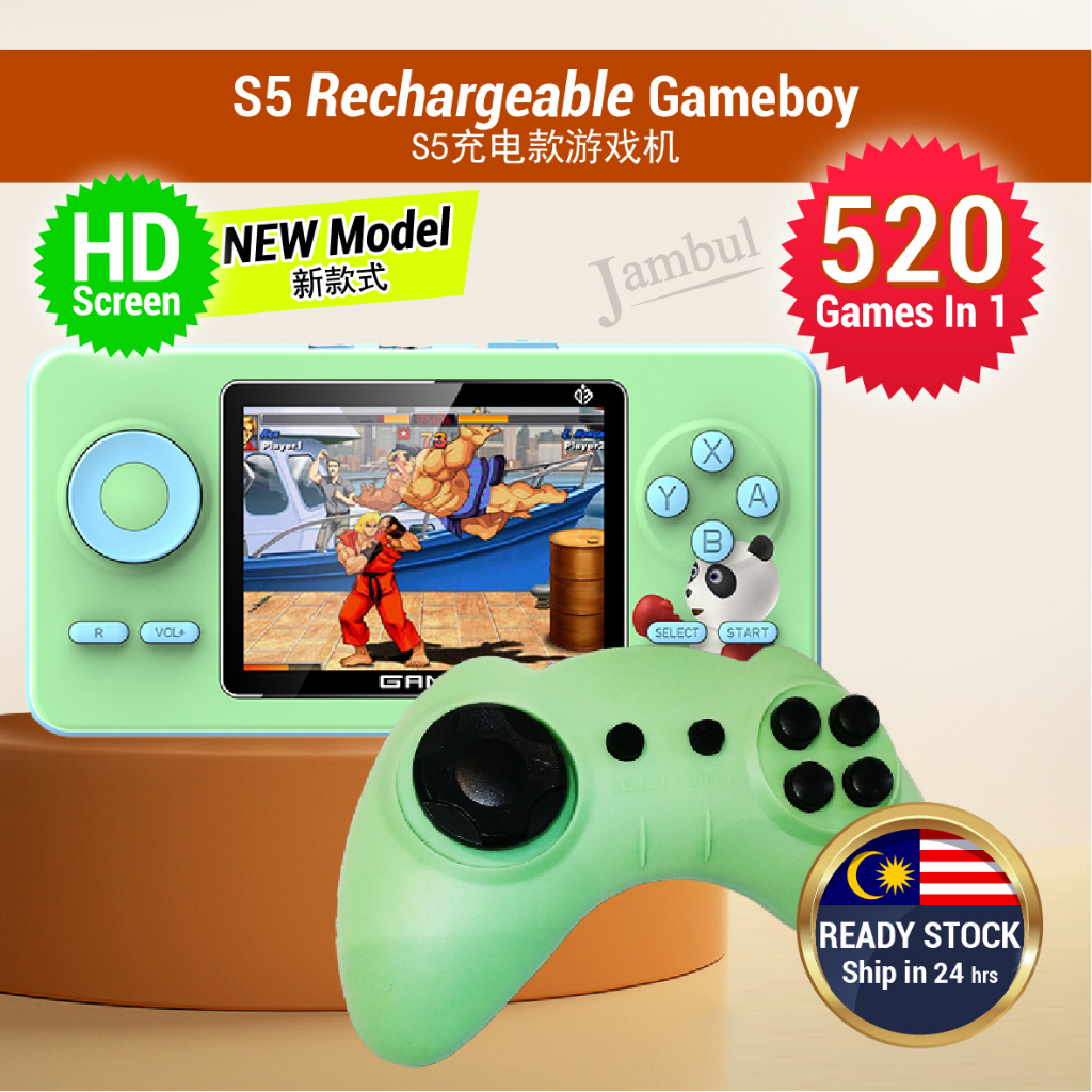 S5 520 Games In 1 Rechargeable Gameboy Classic Toys Video Game Console Konsol Permainan S5充电款游戏机 ...