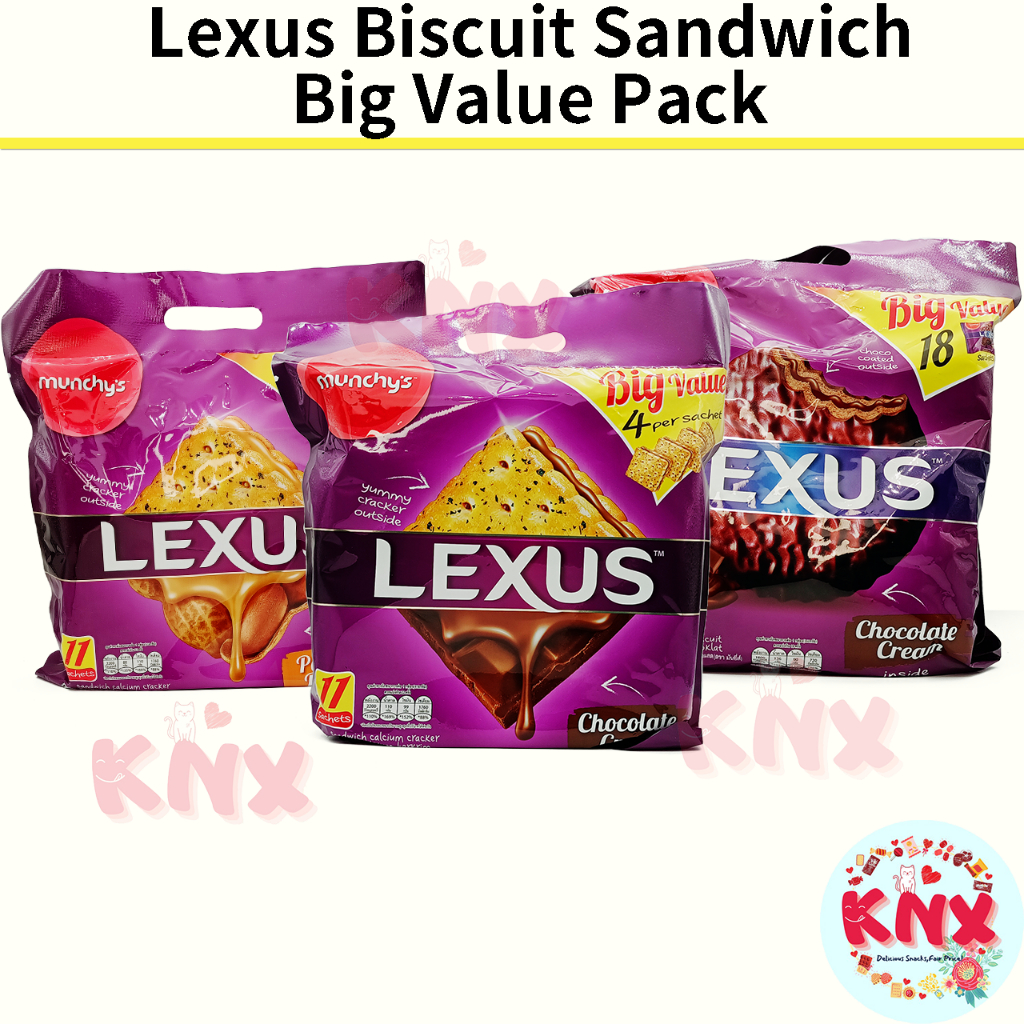 (Big Value Pack) Munchy Lexus Biscuit Sandwich Calcium Cracker Big ...