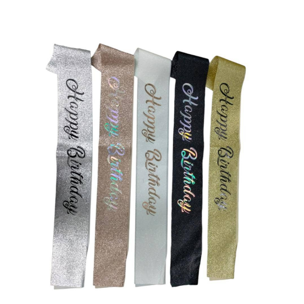 Happy Birthday Sash Glitter Birthday Party Decoration | Shopee Malaysia
