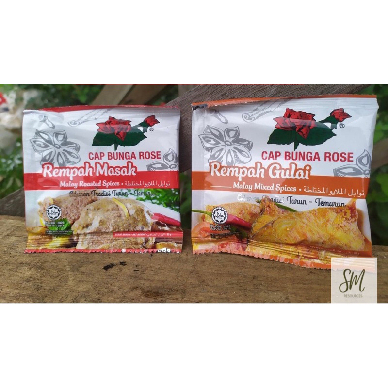 🌹 CAP BUNGA ROSE Rempah Gulai & Rempah Masak 25-205 g 🌹 | Shopee Malaysia