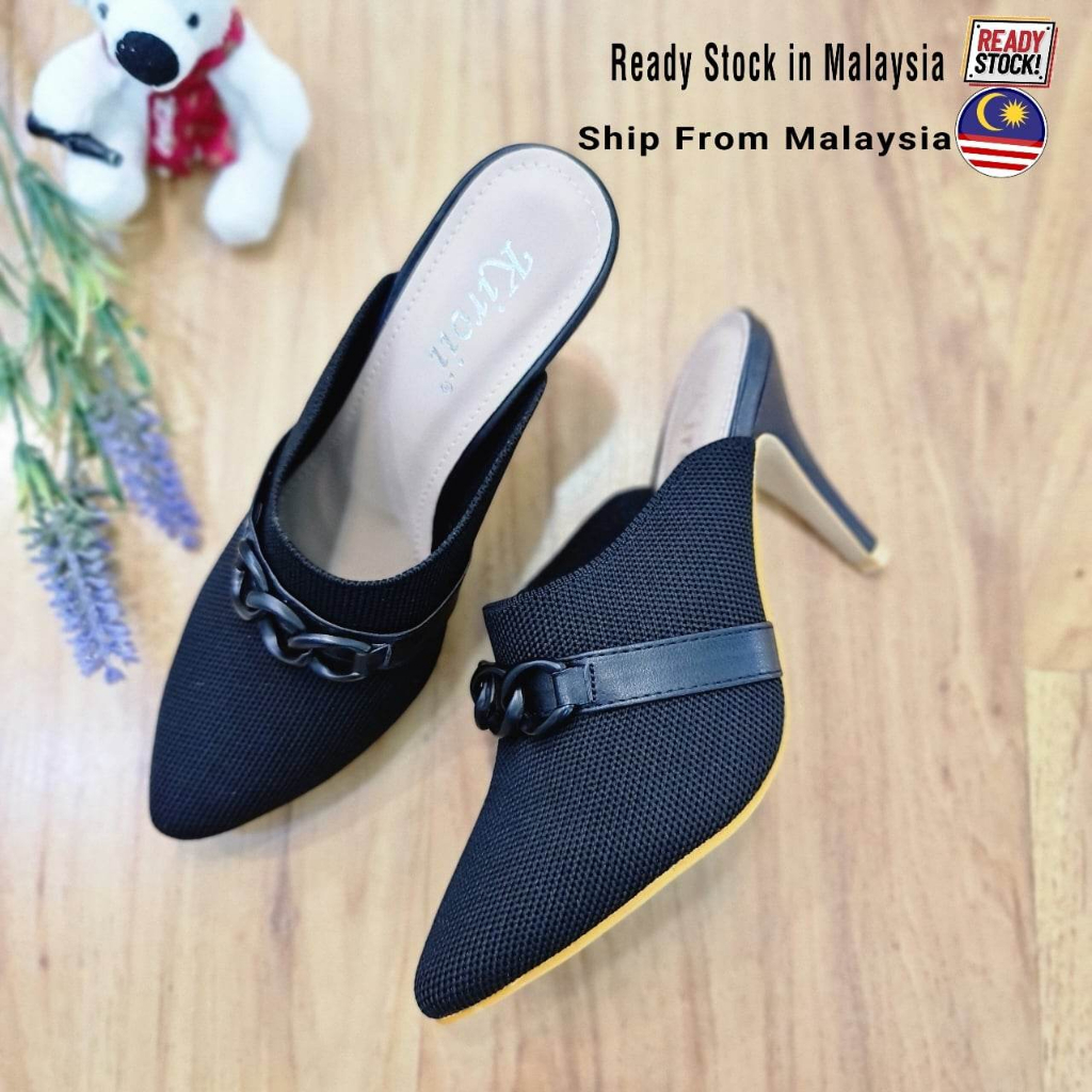 Kiroii Women Slip On Heels Shoes with Breathable Upper Materials ...