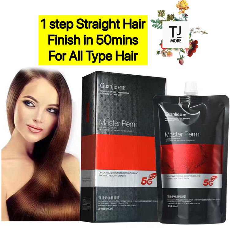 Rebonding Cream 1 Step Guanjie Straightening Perm Treatment Color Krim ...