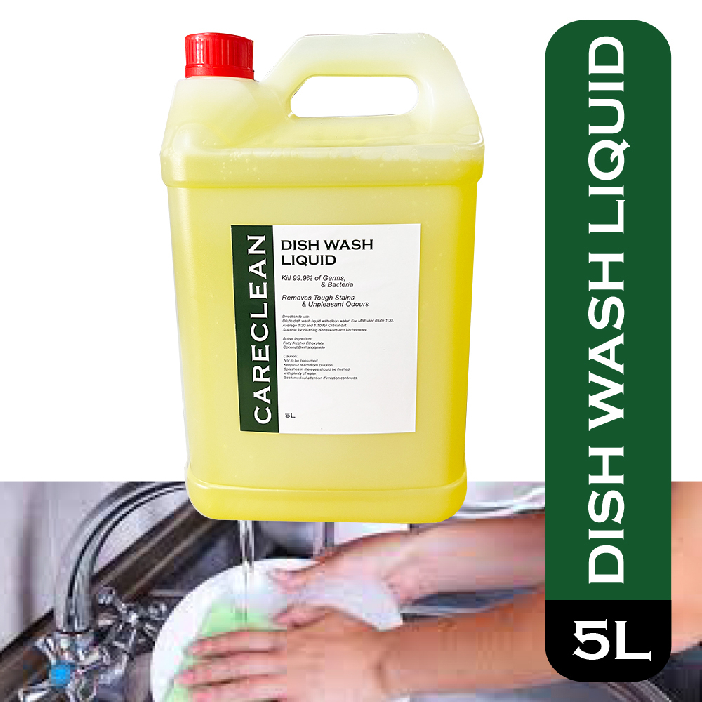 CareClean Manual Dish Wash - 5L Dishwash Liquid 5Litre Concentrated ...
