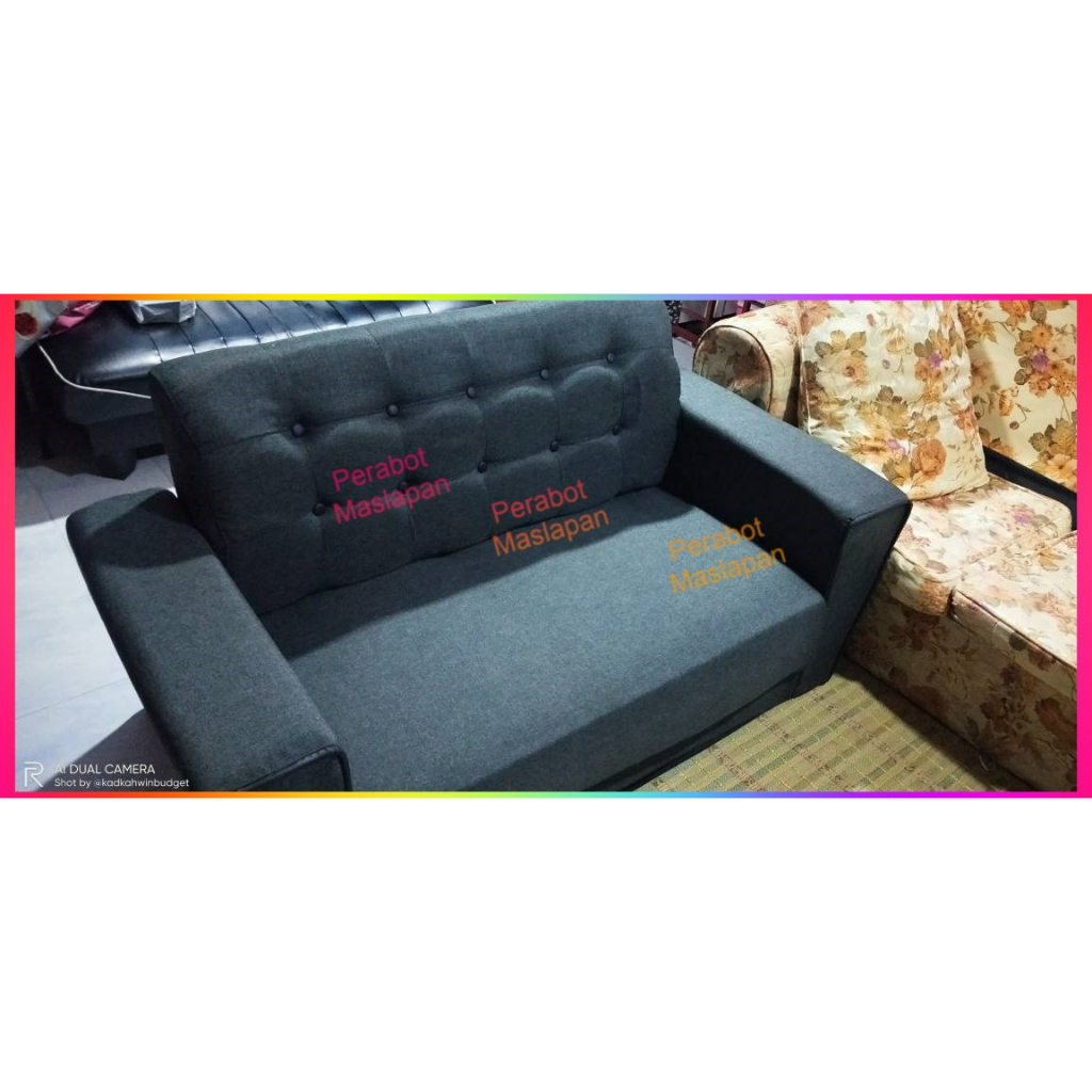 Special FREE 1 STOOL Velvet Sofa Baldu / Fabric Sofa / PVC Sofa 3 ...
