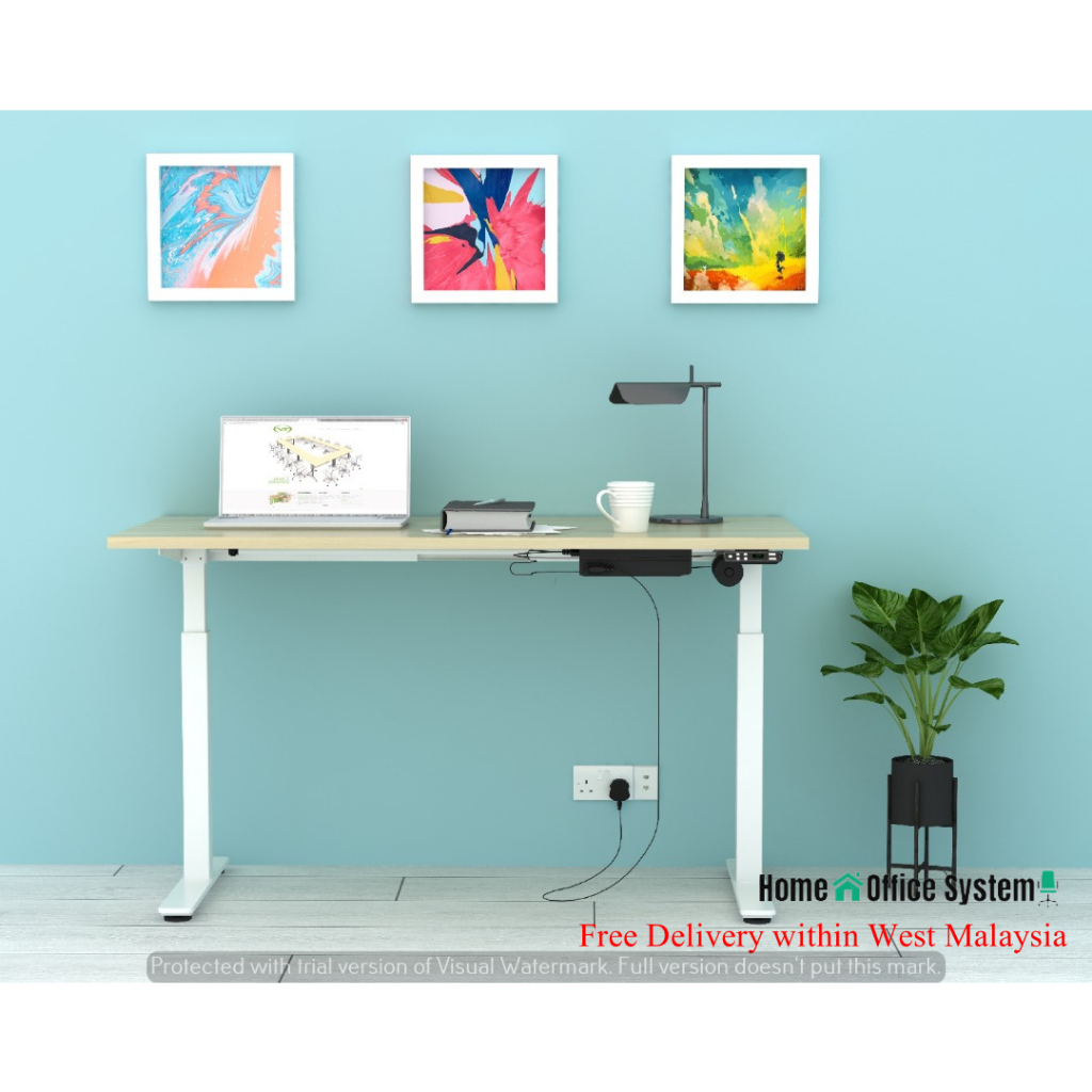 4 FeetRectangular Shape Sit Stand Adjustable Table / Height Adjustable ...