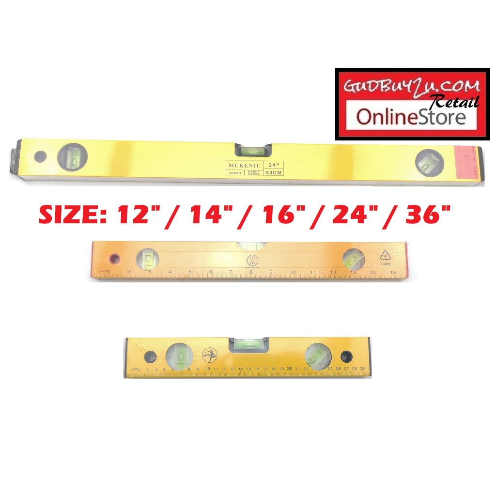 ALUMINIUM BUILDER LEVEL SPIRIT LEVEL RULER MEASURING WATER LEVEL ...