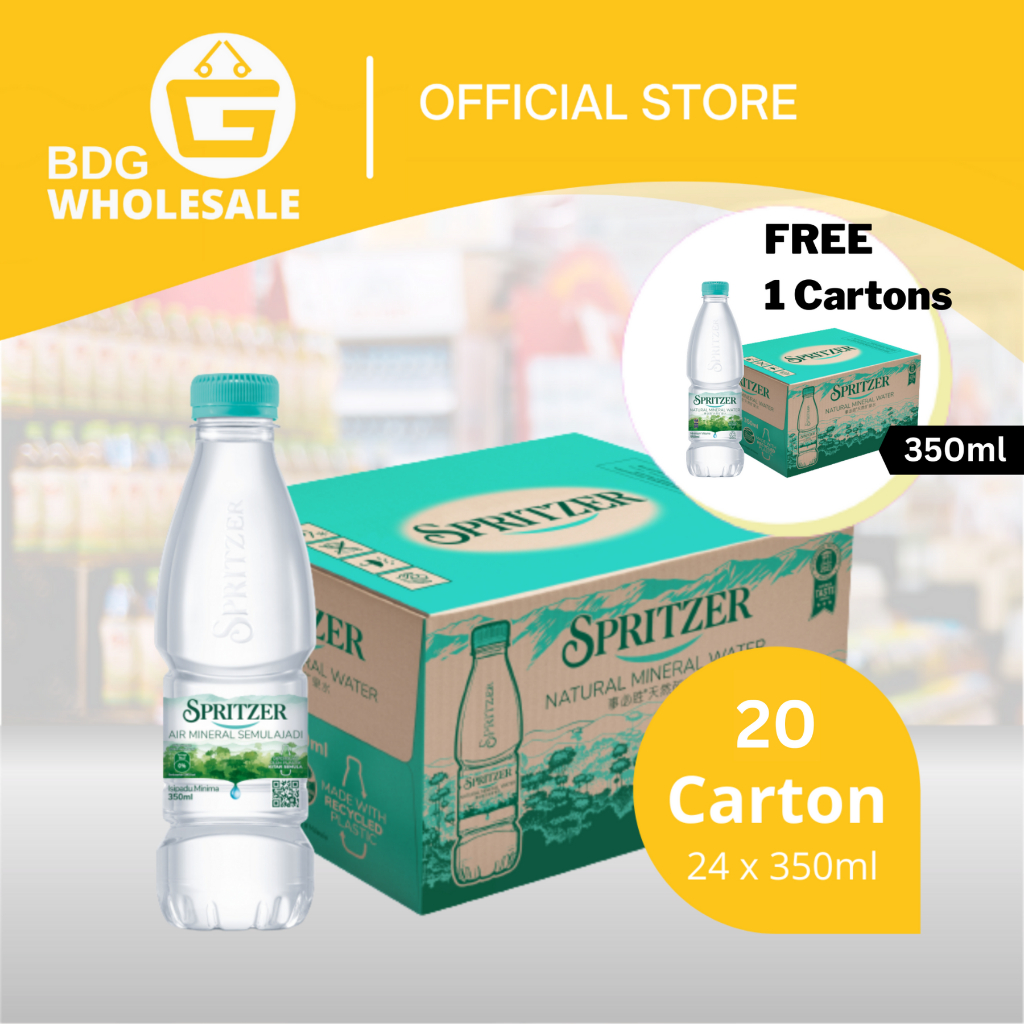 Spritzer Natural Mineral Water 24 x 350ml | Shopee Malaysia