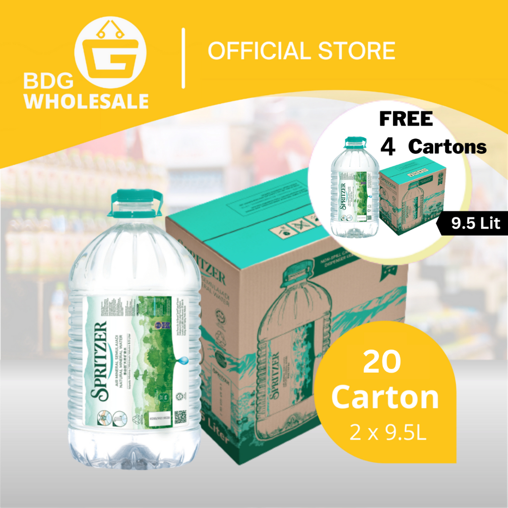 Spritzer Natural Mineral Water 2 x 9.5Lit | Shopee Malaysia