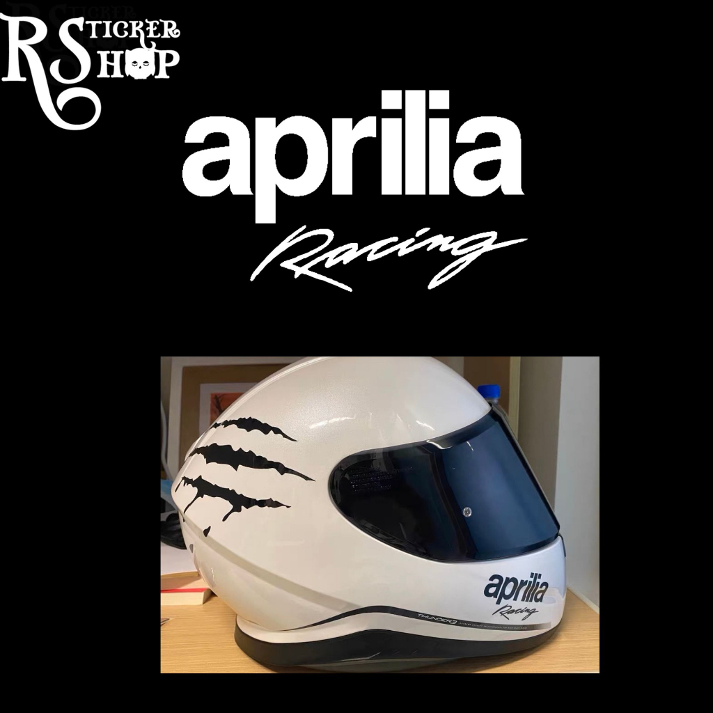 Aprilia Racing Motorcycles helmet decal cutting sticker / RS 9128 ...