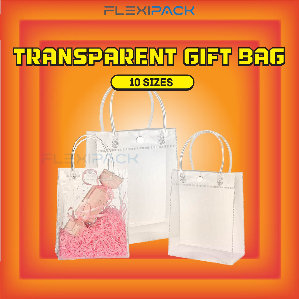 PVC Tote Bag Transparent Shopping Bag Packaging Bag Handbag Gift Bag ...