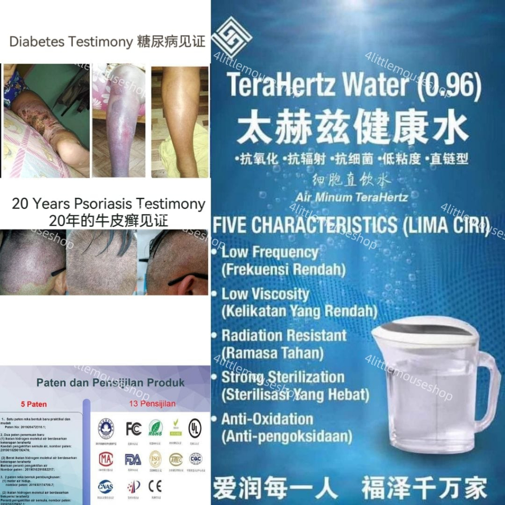 TERAHERTZ Water Air Gelombang太赫兹健康水(500ml,1.5L,5 Liter)Hydrogen water ...