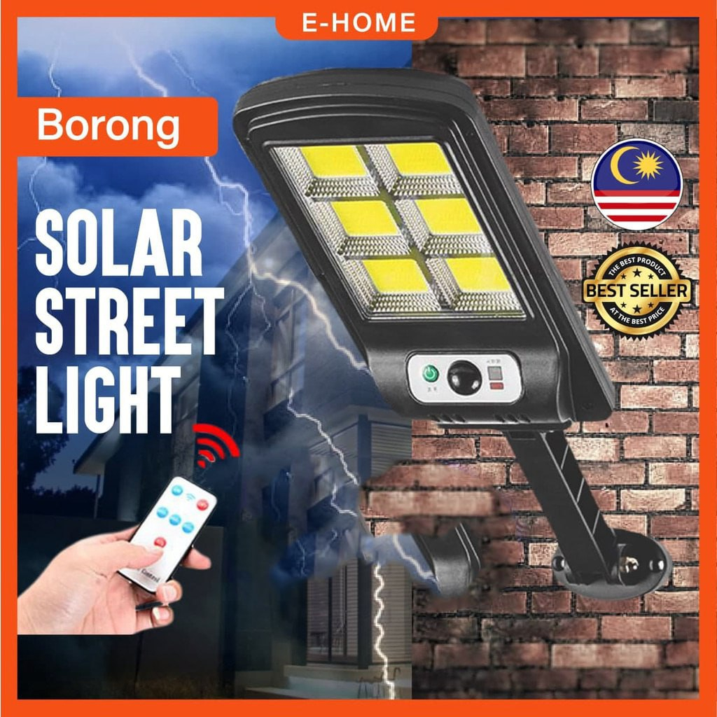 Solar Led Light 6 COB 120 LED 3 Mode Motion Sensor Solar Induction Wall ...
