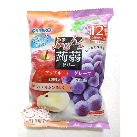 Japan Orihiro Konjac Jelly Apple and Grape Flavor (12pcs) | Shopee Malaysia