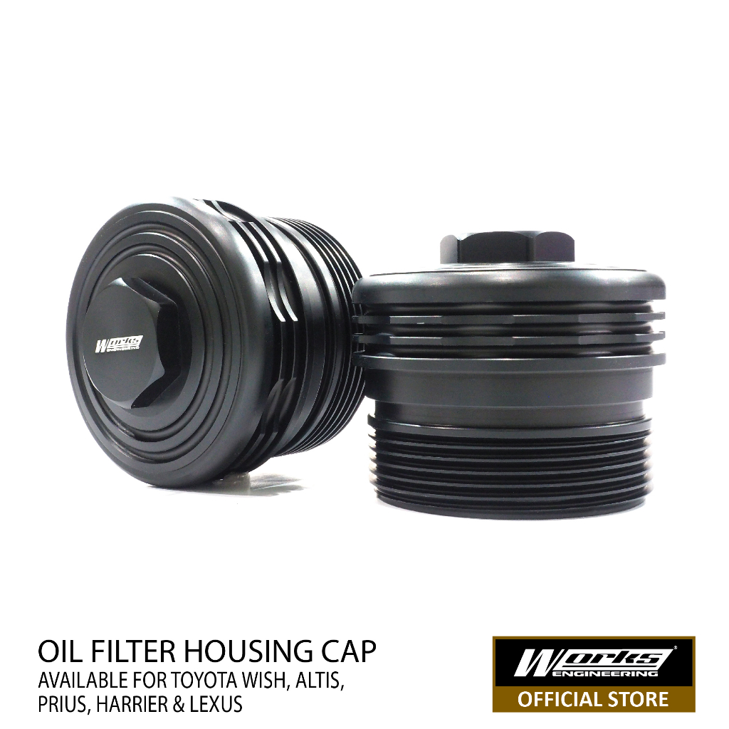 Works Engineering Toyota Oil Filter Aluminum Housing Cap Assembly ...