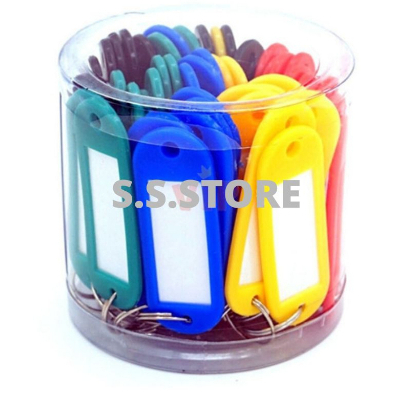[ 50 PCS /BOX ] MIX COLOUR KEY TAG / KEY RING / KEY CHAIN / LABEL TAG ...